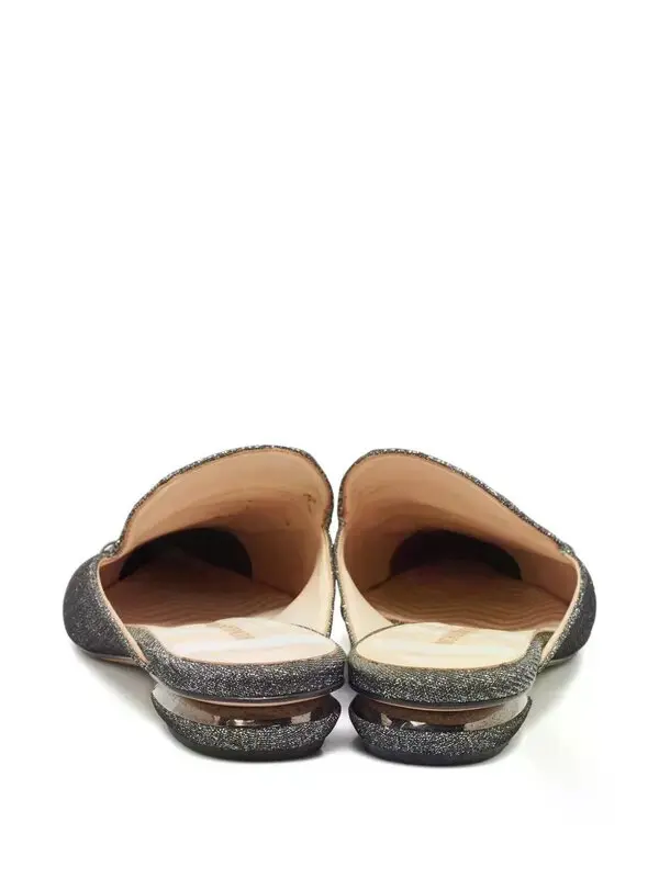 NICHOLAS KIRKWOOD Glitter Pointed-toe Mules - Grey