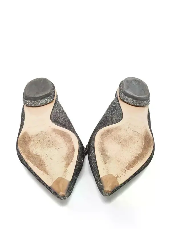 NICHOLAS KIRKWOOD Glitter Pointed-toe Mules - Grey