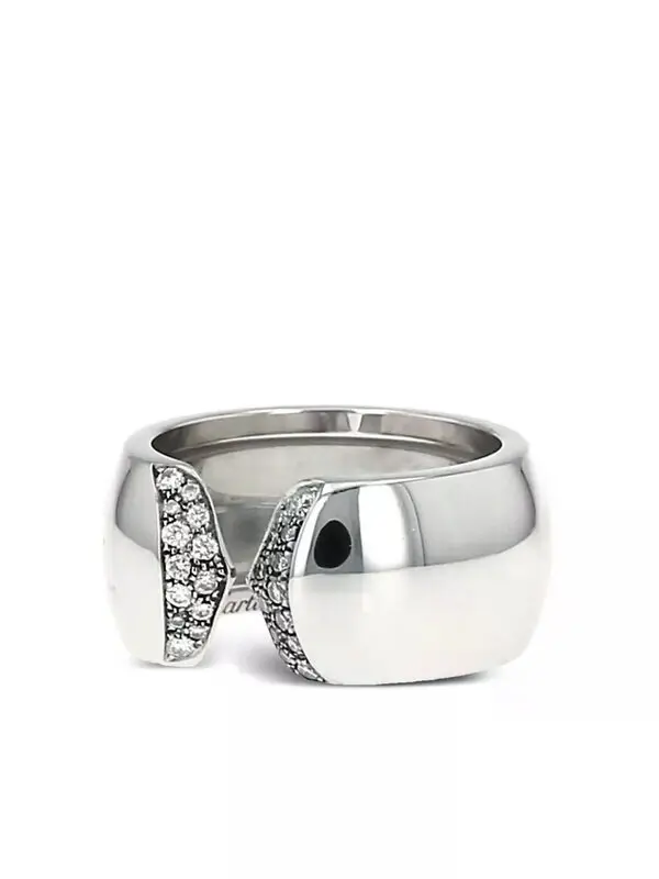 Cartier 18kt White Gold C De Diamond Ring