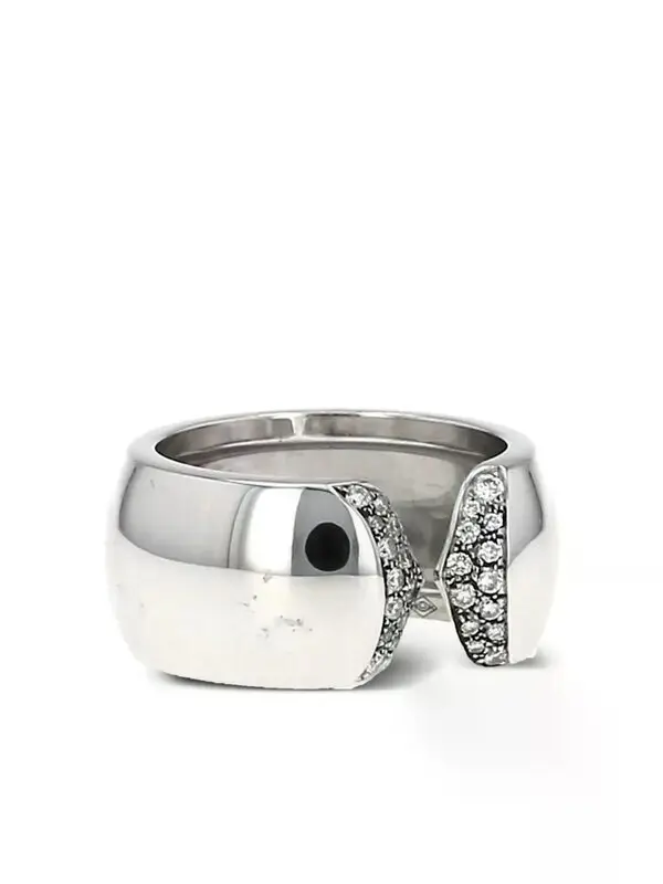 Cartier 18kt White Gold C De Diamond Ring