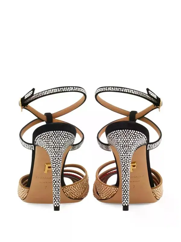 FERRAGAMO 90mm Crystal-embellished Caged Sandals