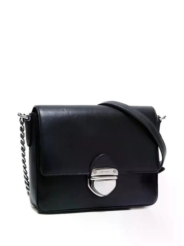 Prada 2000-2015 Leather Shoulder Bag - Black
