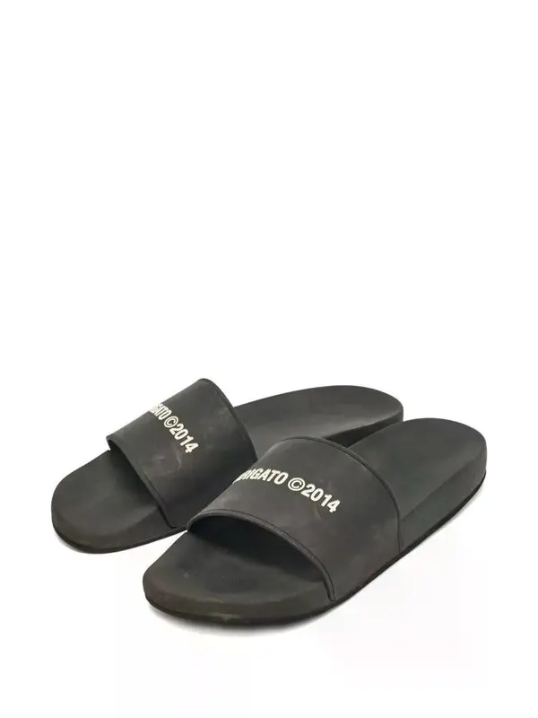 Axel Arigato Logo-print Slides - Black