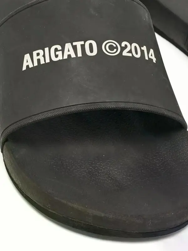 Axel Arigato Logo-print Slides - Black