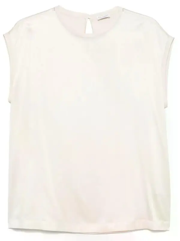 Brunello Cucinelli Monili Chain Detail Top - Neutrals