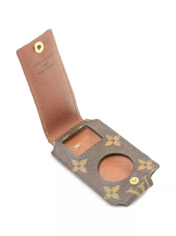 LOUIS VUITTON Monogram Leather Case 100mm - Brown