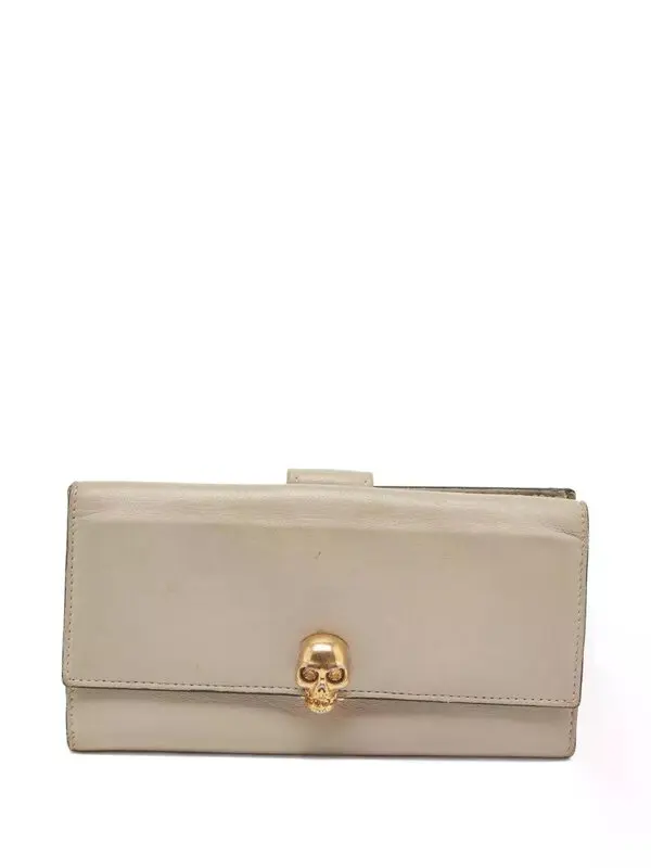 Alexander McQueen Leather Skull-motif Wallet - Neutrals