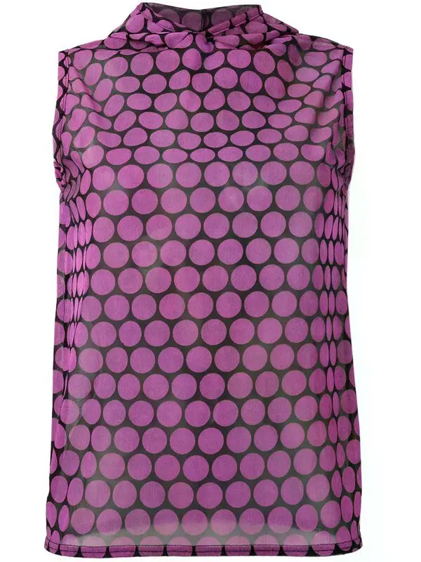 WALTER VAN BEIRENDONCK Hooded Sheer Top - Pink