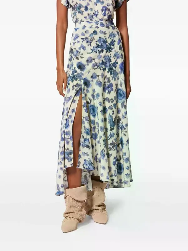Isabel Marant Étoile Sakura Floral-print Maxi Skirt - Neutrals