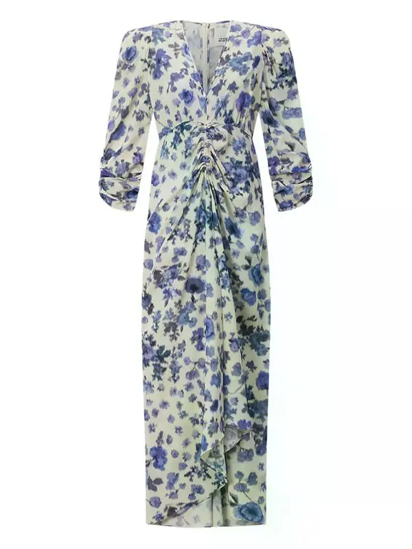 Isabel Marant Étoile Floral Print Silk Dress - Neutrals