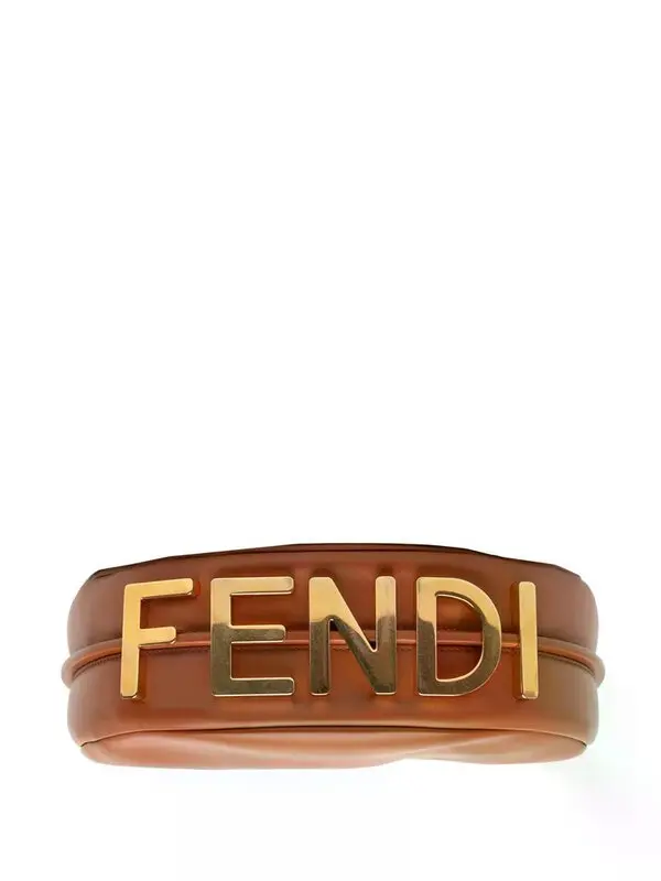 Fendi Small Leather Graphy Hobo Bag