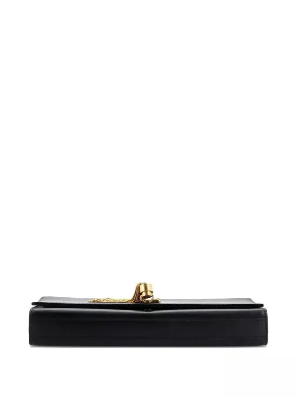 Saint Laurent Classic Monogram Tassel Leather Long Clutch Bag
