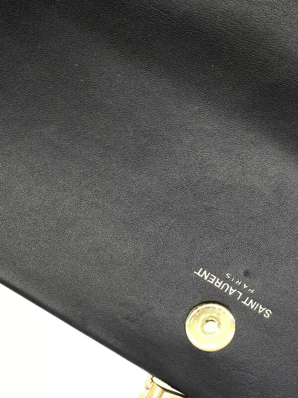 Saint Laurent Classic Monogram Tassel Leather Long Clutch Bag