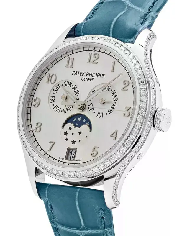 Patek Philippe Complications 38mm White Gold Diamond Bezel Watch