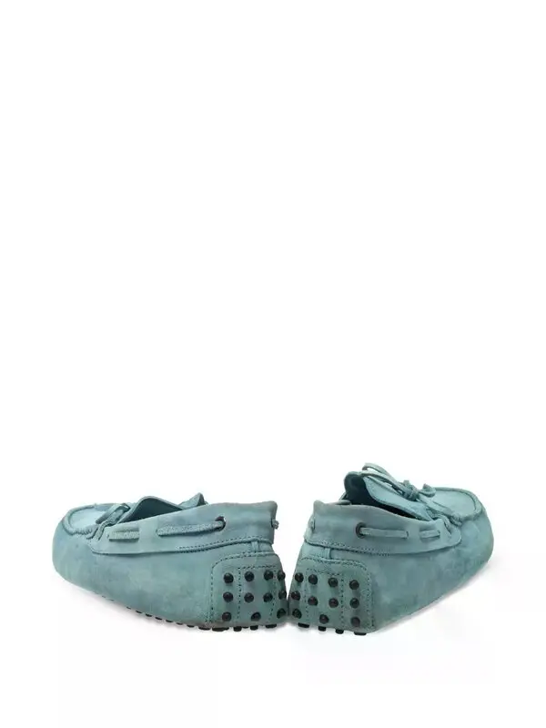 TOD'S Suede Boat Shoes - Blue
