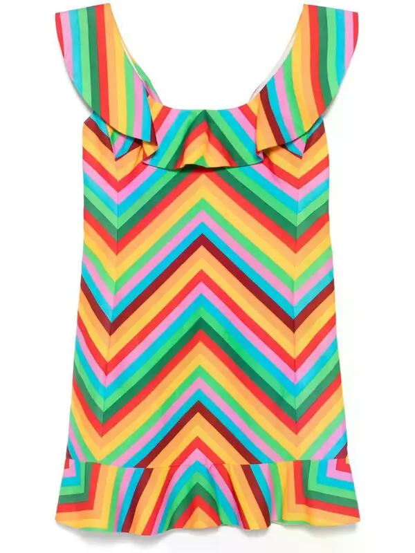 Valentino Garavani Zigzag-print Mini Dress - Red