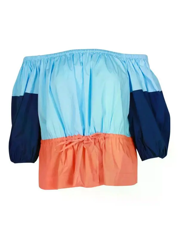 Staud Juliet Off-the-shoulder Top With Drawstring Waist
