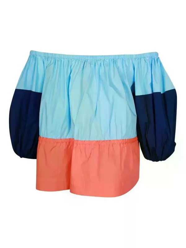 Staud Juliet Off-the-shoulder Top With Drawstring Waist