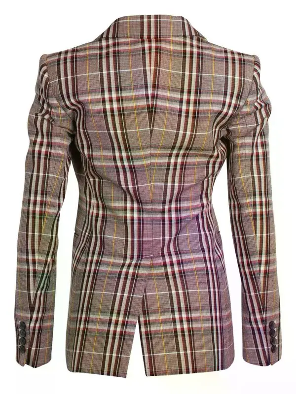 Theory Plaid Single-breasted Blazer
