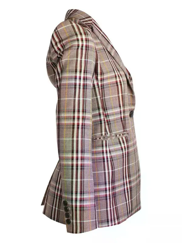 Theory Plaid Single-breasted Blazer