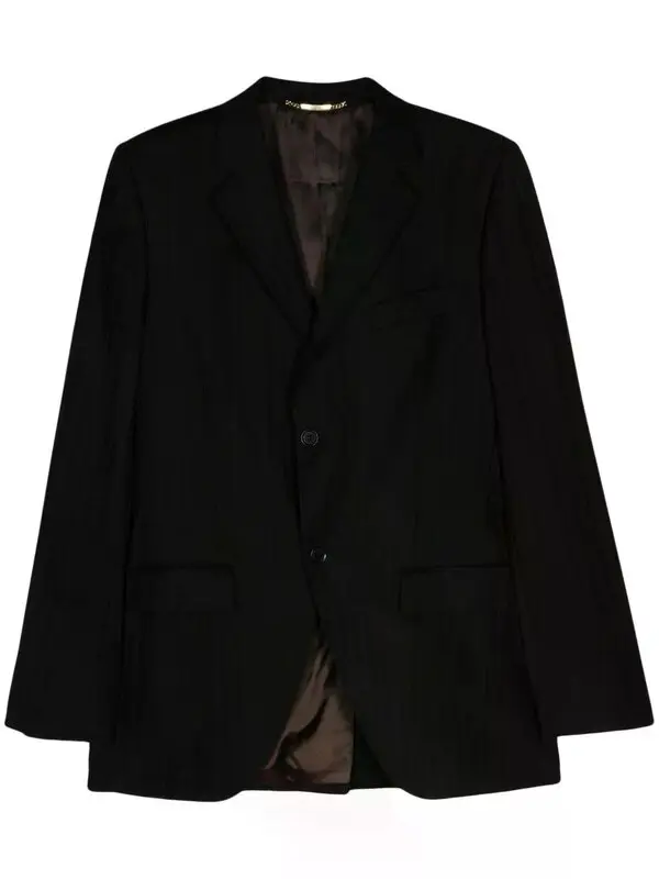 Dolce & Gabbana 2000s Pinstriped Single-breasted Jacket - Black