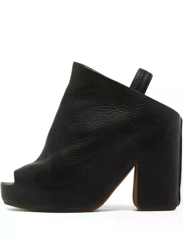 Balenciaga Calf Leather Platform Ankle Boots
