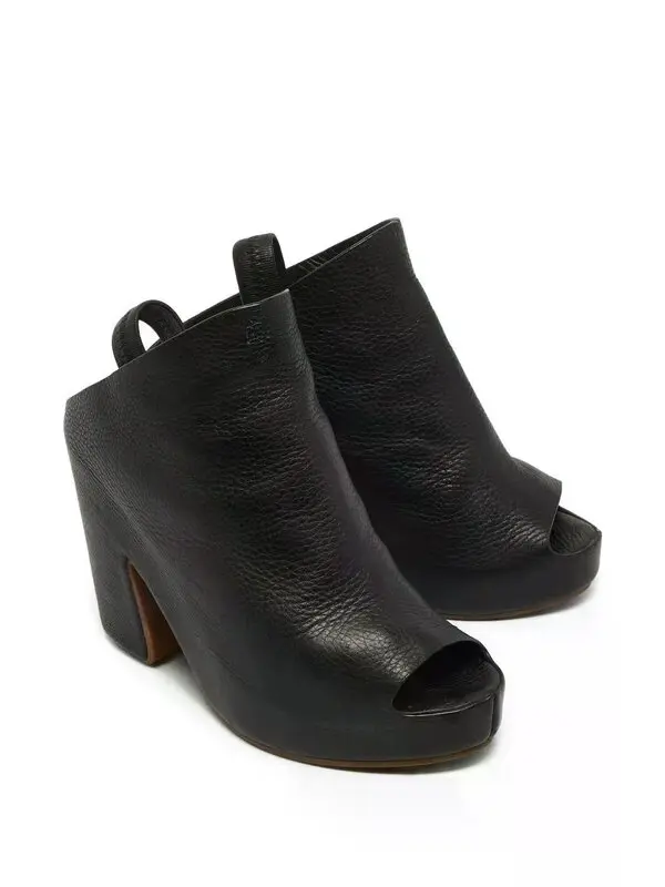 Balenciaga Calf Leather Platform Ankle Boots