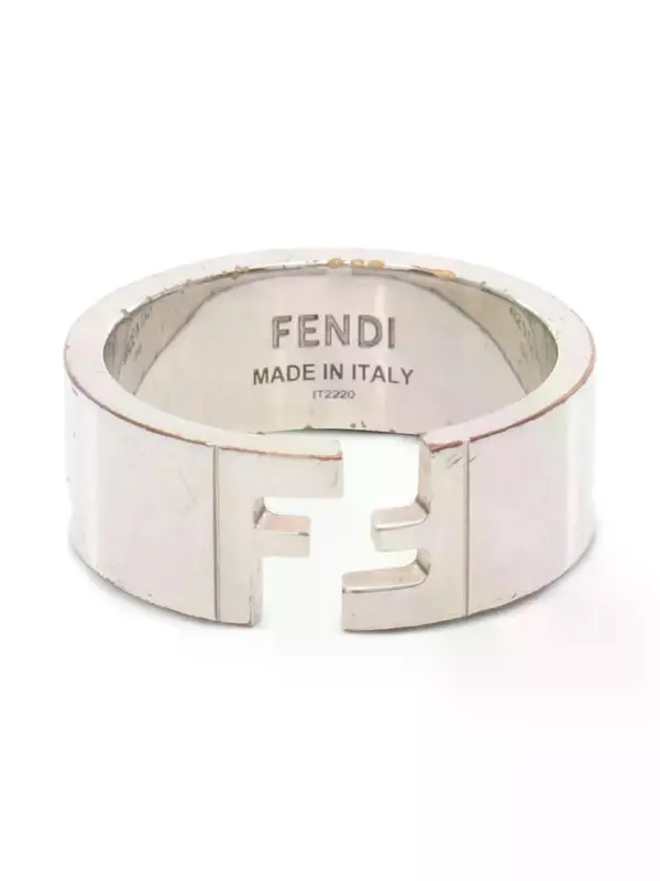 Fendi 00s Ff-logo Metal Ring