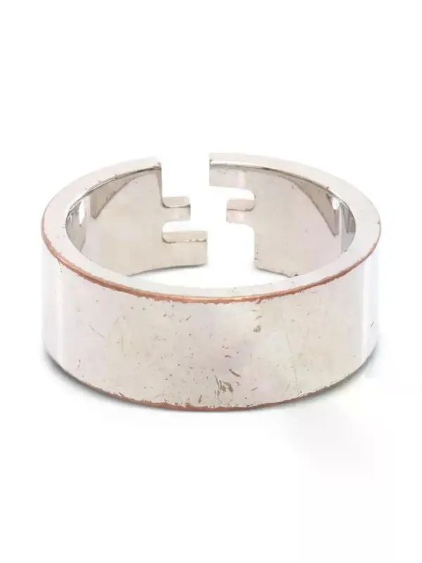 Fendi 00s Ff-logo Metal Ring