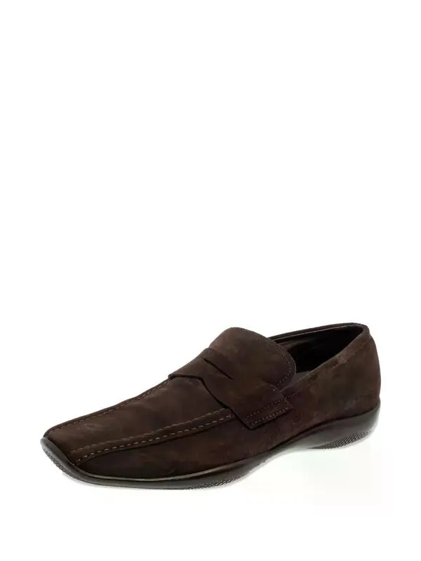 Prada 2023 Suede Loafers - Brown