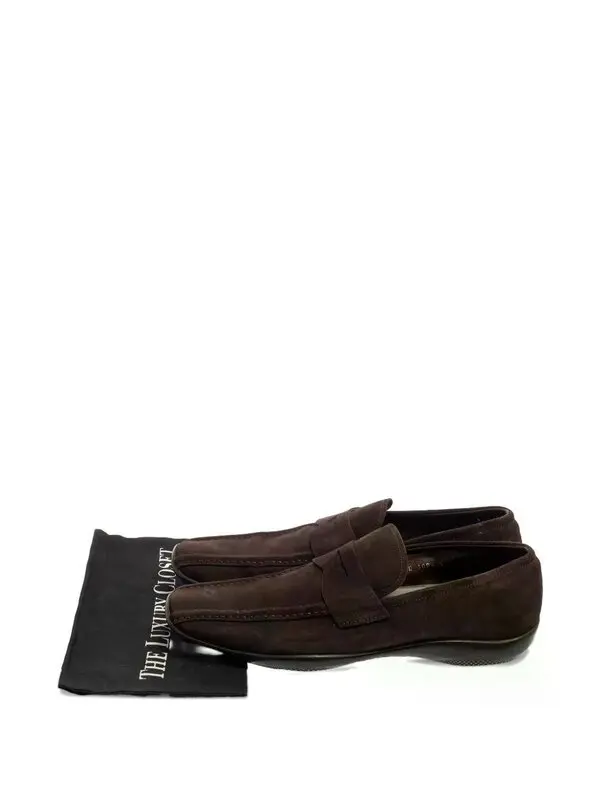 Prada 2023 Suede Loafers - Brown