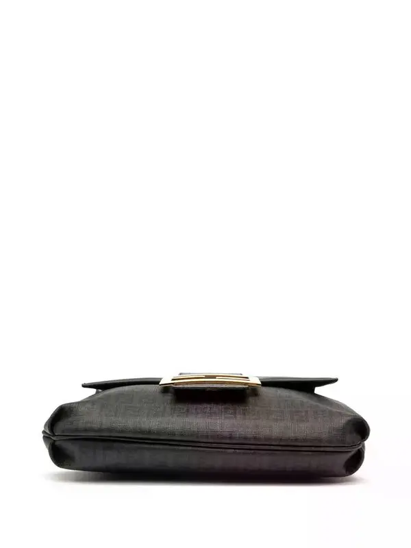 Fendi Zucchino Spalmati Crossbody Bag - Black