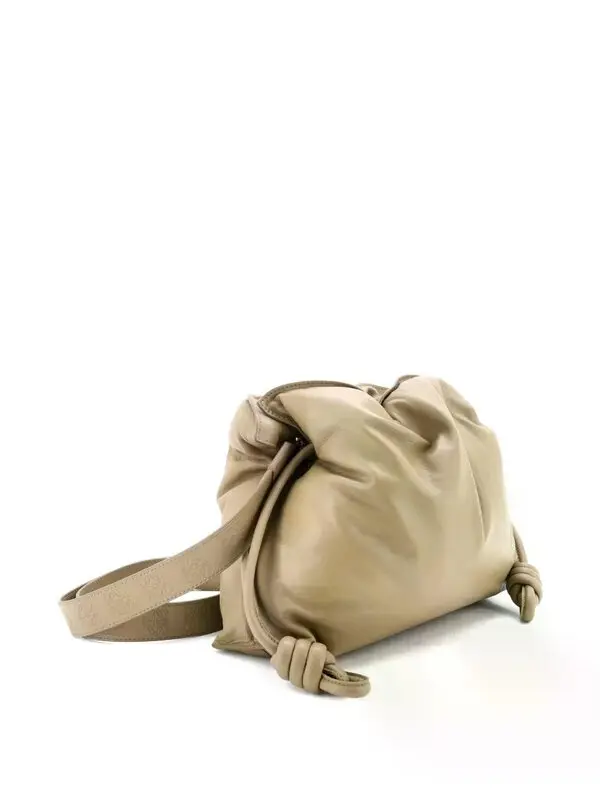 Loewe Medium Flamenco Knot Leather Clutch Bag - Neutrals