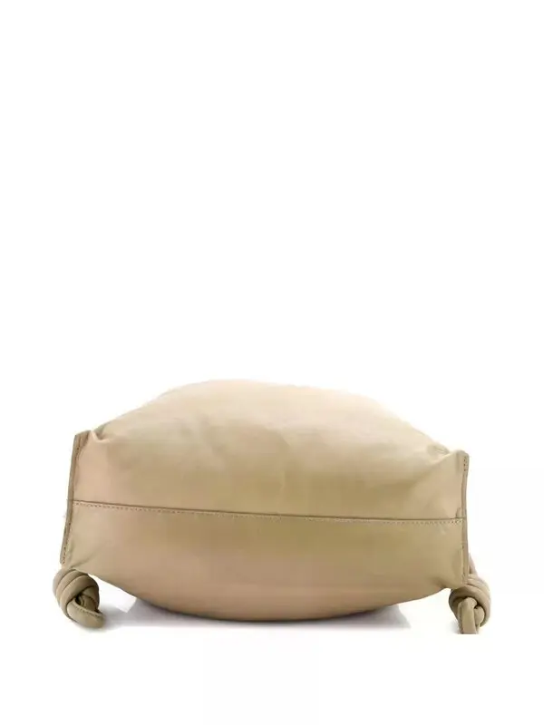 Loewe Medium Flamenco Knot Leather Clutch Bag - Neutrals