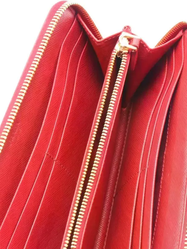 Prada 2000-2025 Saffiano Zip Around Wallet Long Wallets