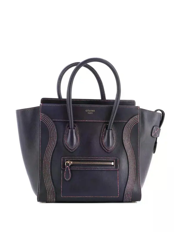 Celine Luggage Micro Tote Bag - Black
