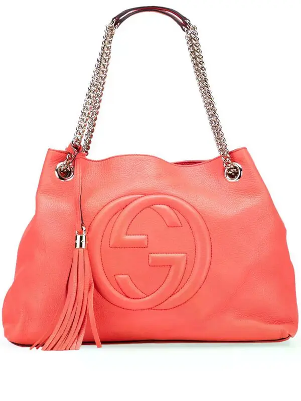 Gucci Medium Leather Soho Chain Tote Bag