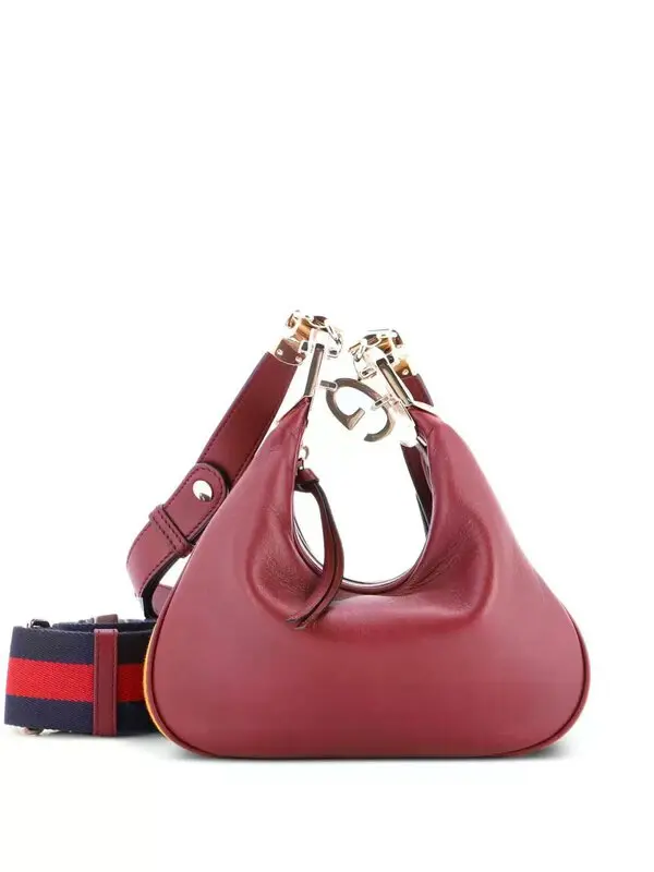Gucci Attache Shoulder Bag Leather Small Crossbody - Red