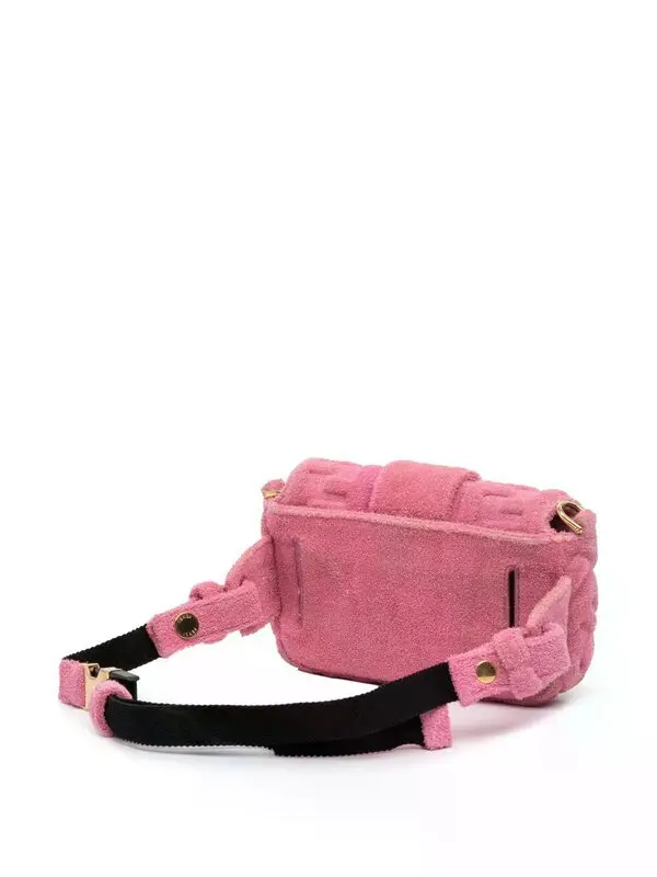 Fendi Embossed Terry Cloth Ff 1974 Convertible Belt Baguette Satchel