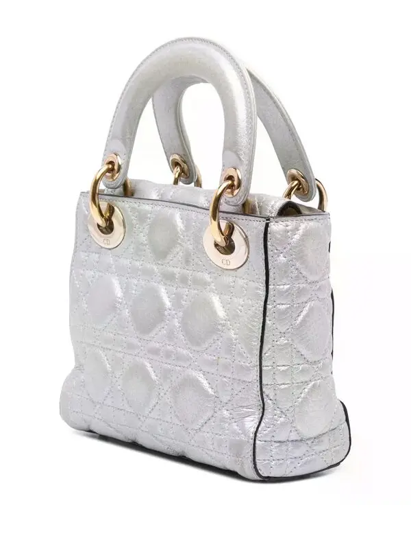 Dior 2017 Mini Lady Satchel - Silver