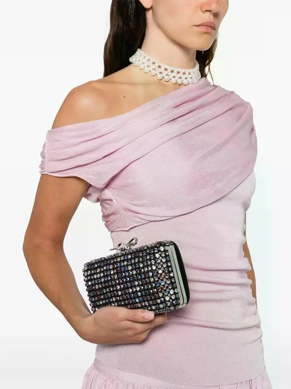 SELF-PORTRAIT Chainmail Crystal-embellished Mini Clutch