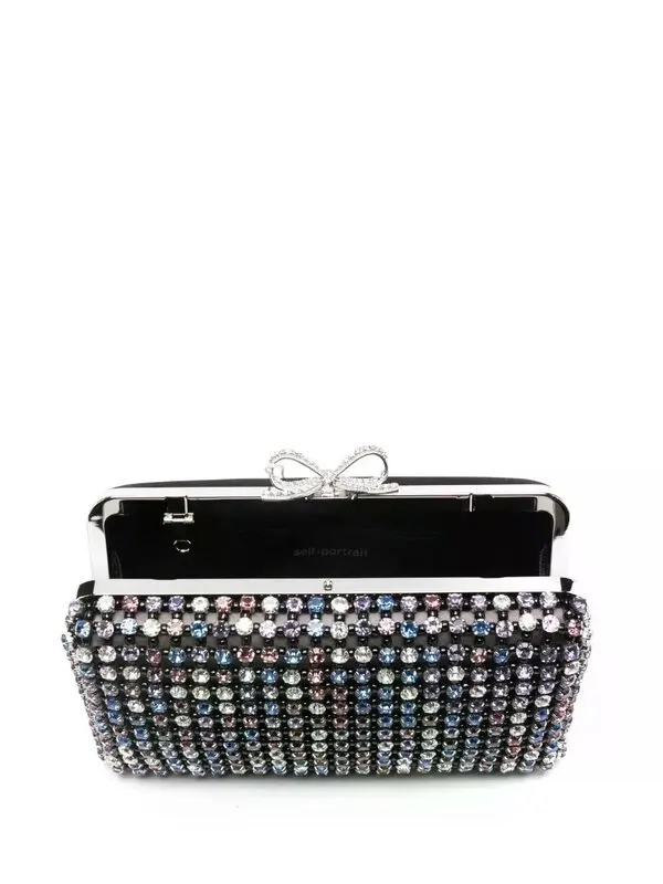 SELF-PORTRAIT Chainmail Crystal-embellished Mini Clutch