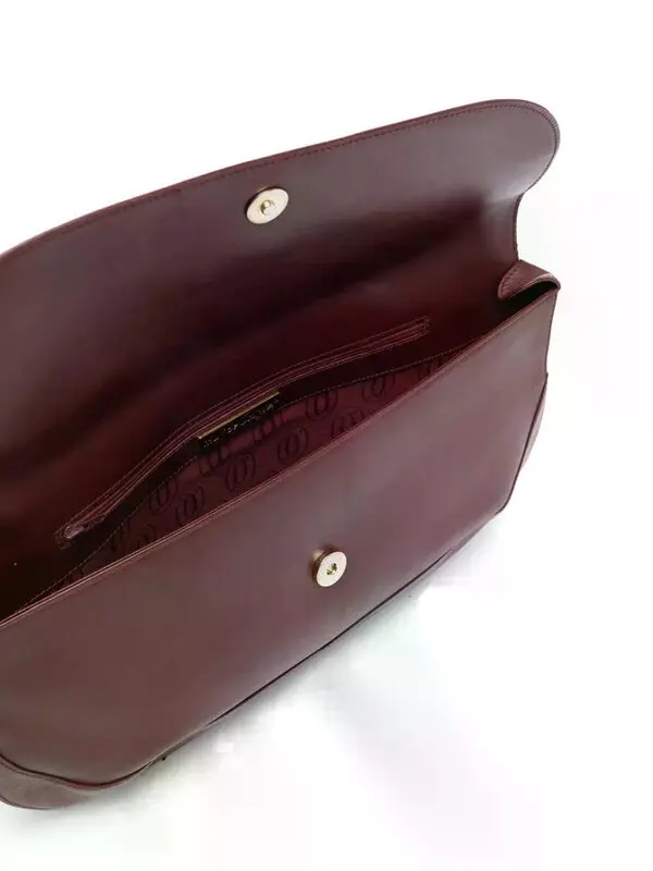 Cartier 1990s Logo-embossed Flap Clutch