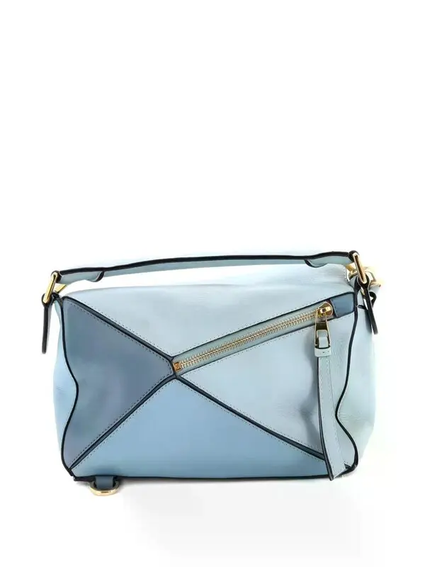 Loewe Puzzle Bag Leather Small Satchel - Blue