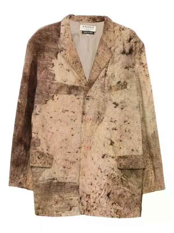 A.N.G.E.L.O. VINTAGE CULT Pocket Suede Jacket - Brown