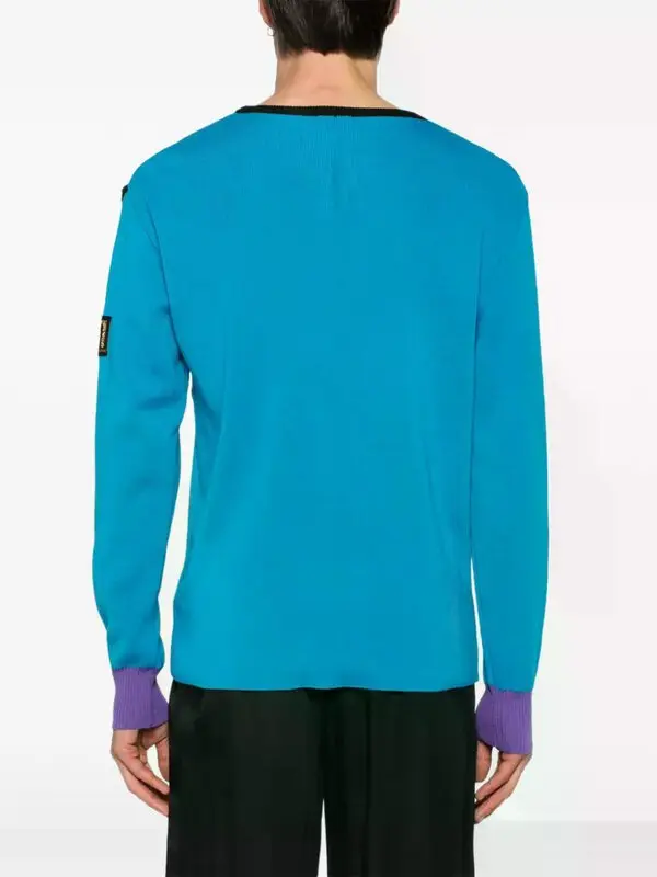 Versace 2000s Colour-block Design Sweater