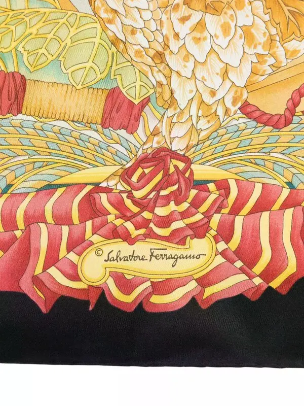 FERRAGAMO 1970s Birds-print Scarf