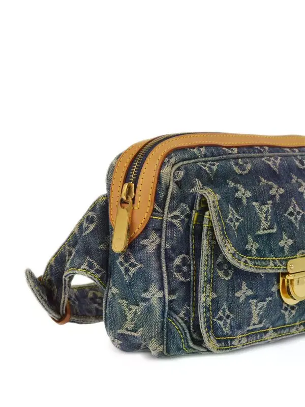 LOUIS VUITTON 2007 Monogram Denim Belt Bag - Blue