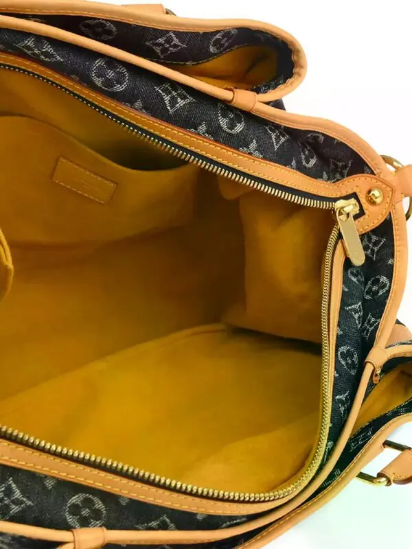 LOUIS VUITTON 2006 Monogram Denim Cabas Raye Tote Bag - Blue
