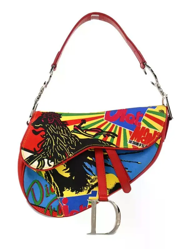 Dior Mania Saddle Handbag - Red